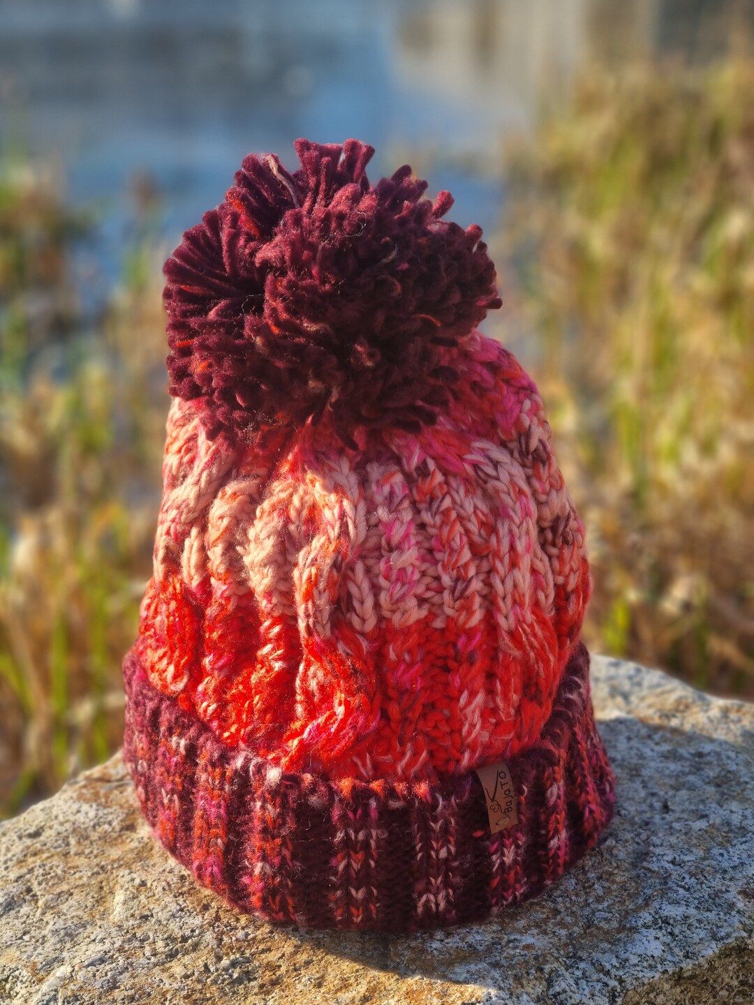Nordic Winter Bobble Hat, Fleece Lined Pom Pom Hat With Colourful ...