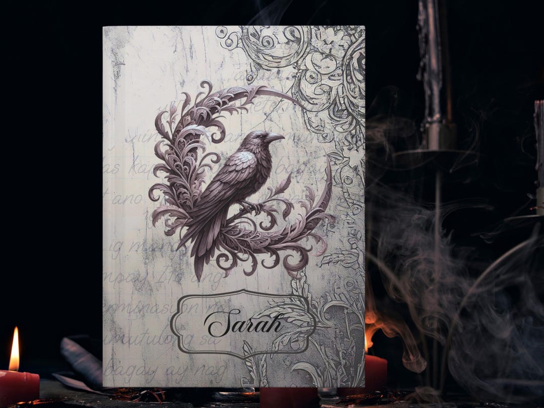 Personalized Raven Spellbook Journal: Gothic Dark Academia Notebook - Etsy