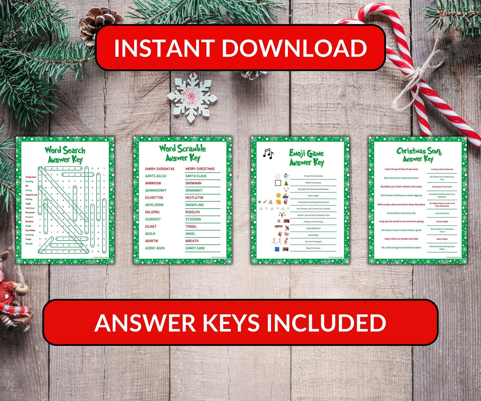Christmas Office Party Game Bundle, Holiday Office Party Games, Instant ...