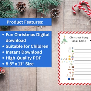 Christmas Song Emoji Pictionary Game | Family Christmas Game for Adults ...