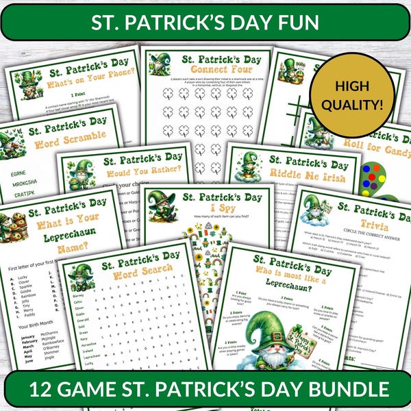 St Patricks Day Word Scramble - Etsy