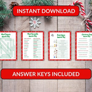 Christmas Game Bundle, Christmas Party Games, Instant Download ...