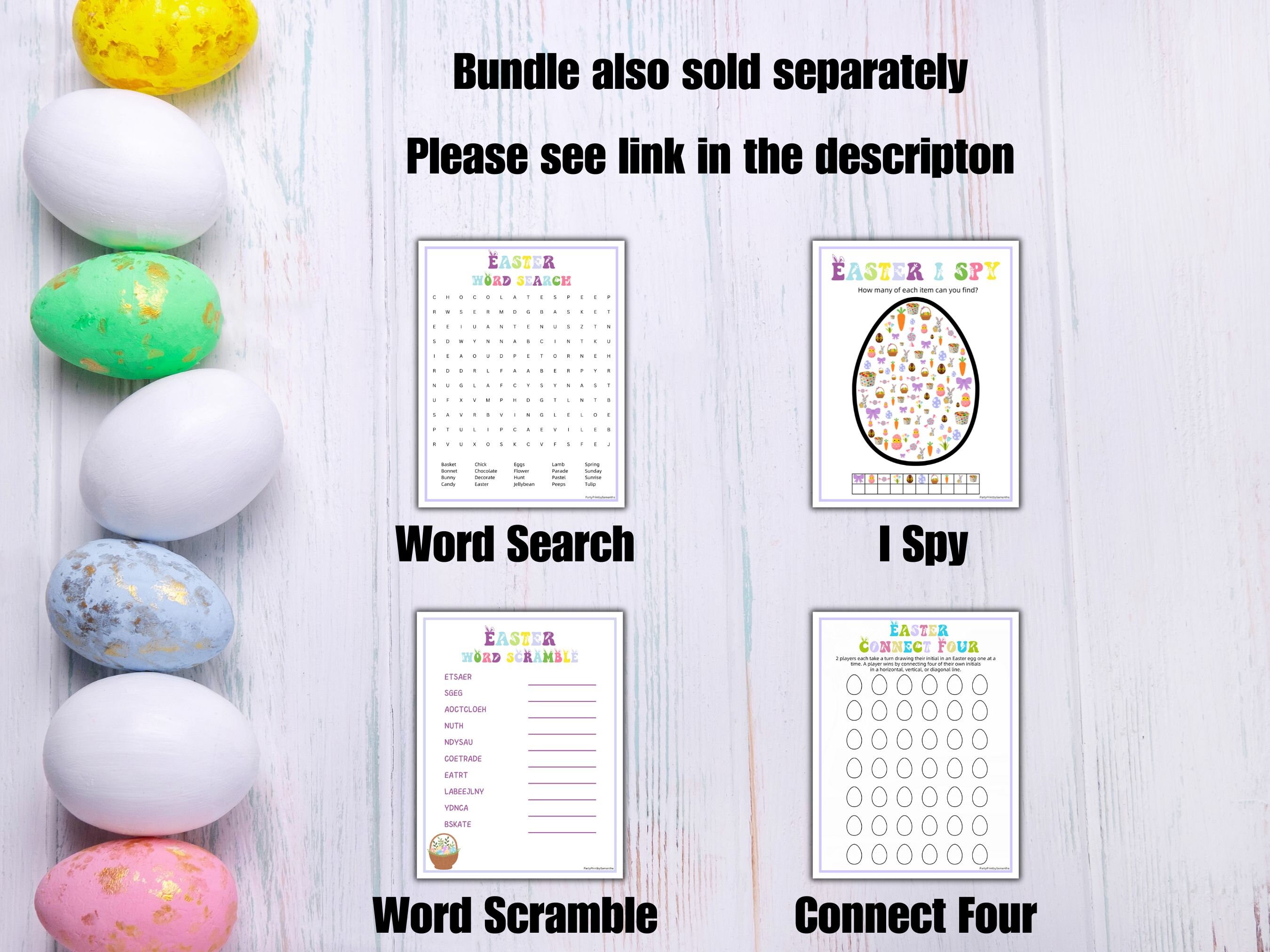 Easter I Spy Game, Picture Puzzle, Fun Printable Game, Party Game for ...