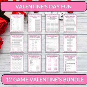 Valentines Day Printable Games, Valentines Game Bundle, Valentines Kids ...