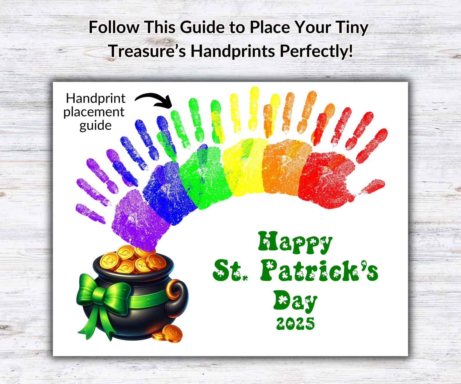 Rainbow Handprint Craft for Kids, St. Patrick’s Day Printable, Fun DIY ...