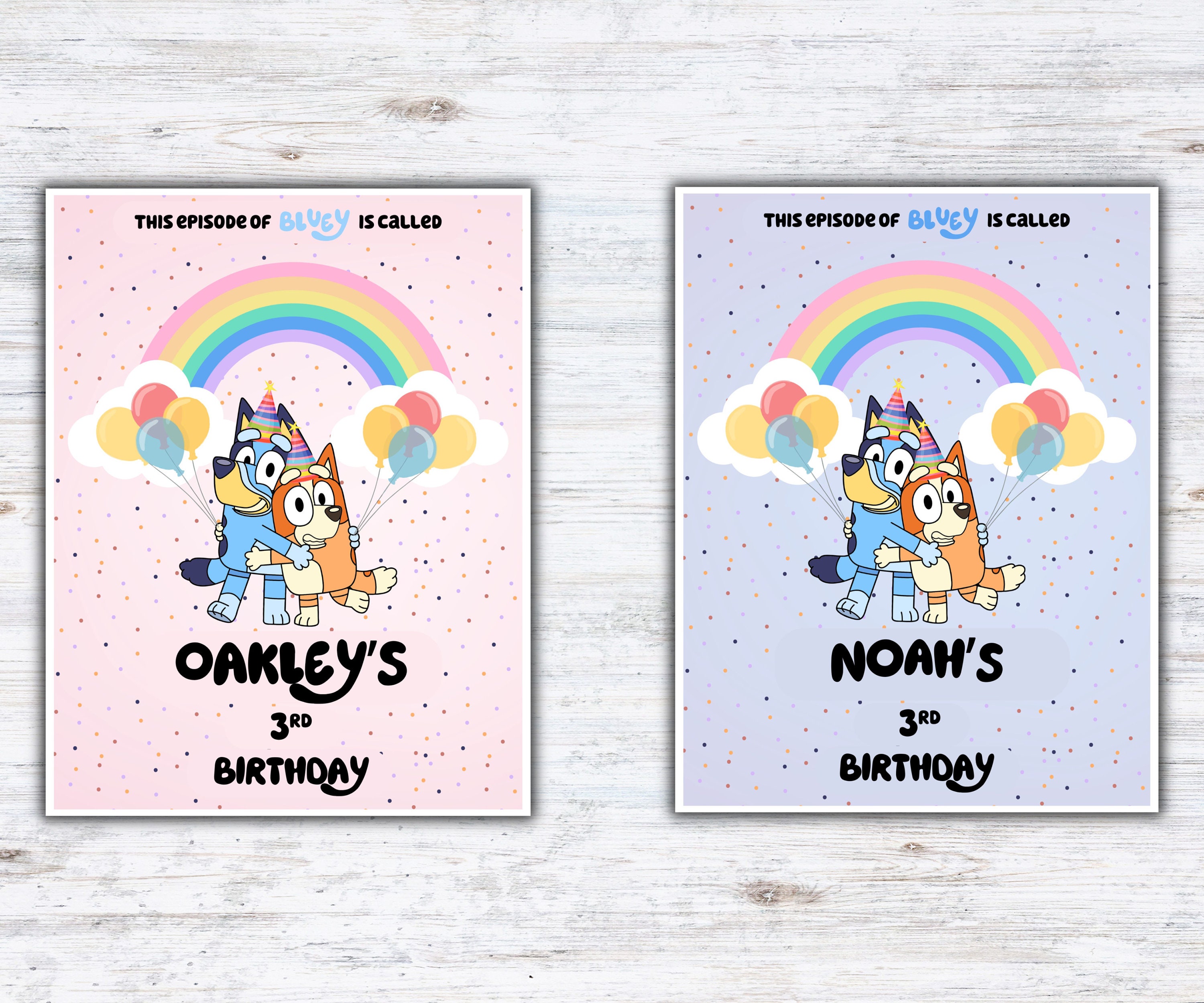 Bluey Birthday Party Books, Party Game Booklets Customized for the ...