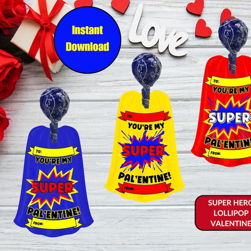 Superhero Valentine - Etsy