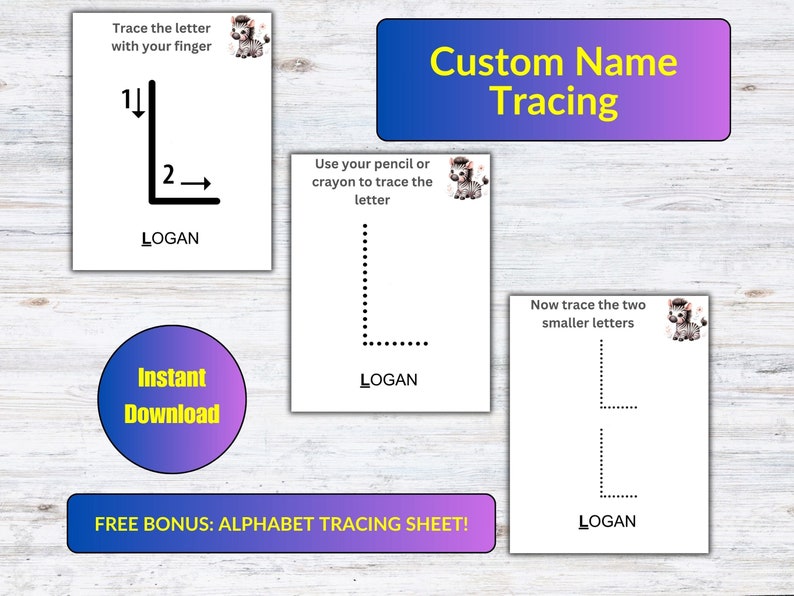 Custom Name Tracing Page, Personalized Name Tracing Sheet, Kindergarten ...