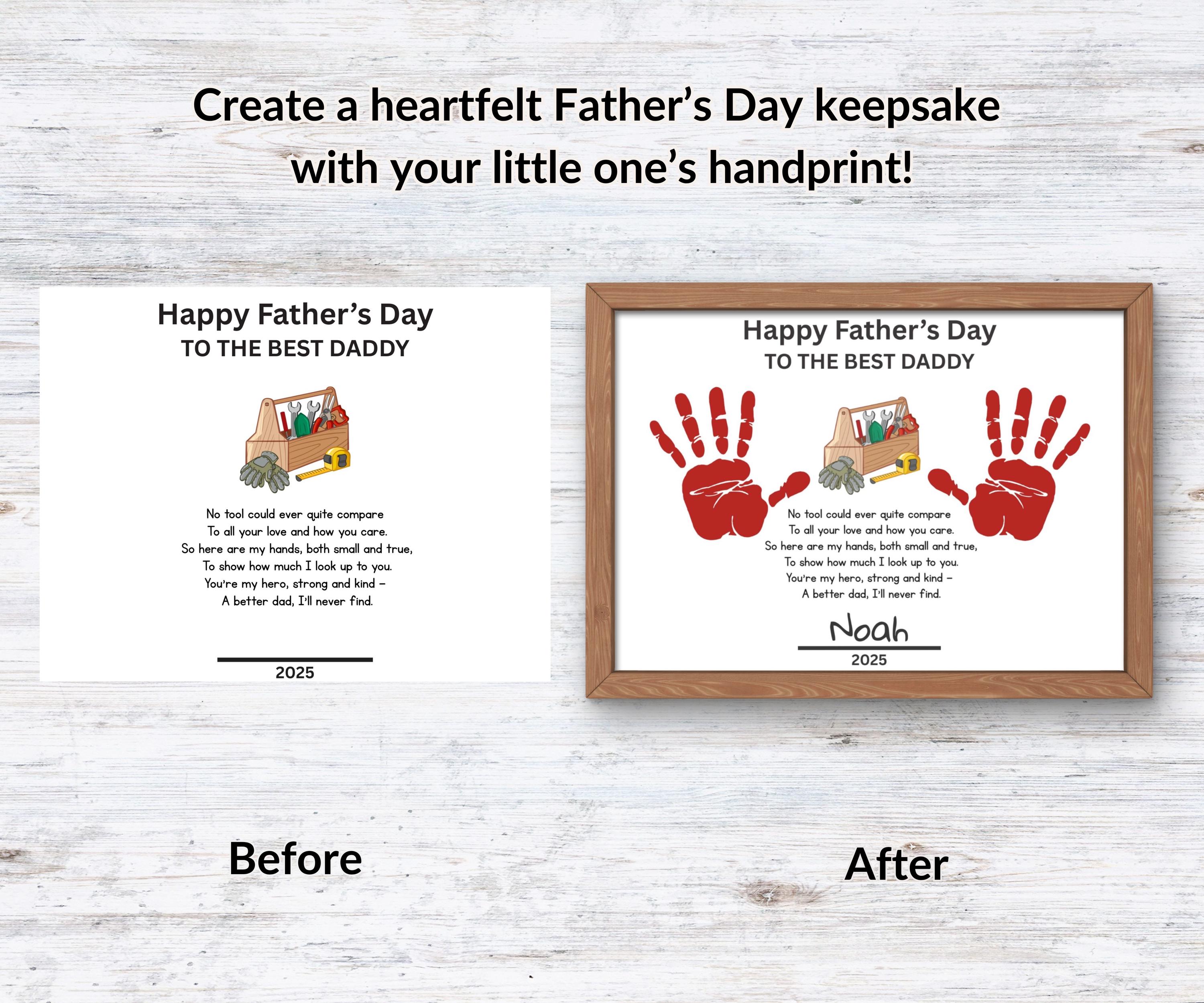 Father's Day Handprint Craft for Kids, DIY Keepsake, Fun Father's Day ...