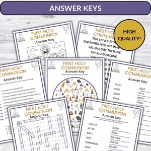 First Holy Communion Game Bundle, Printable Religious Games for Kids ...