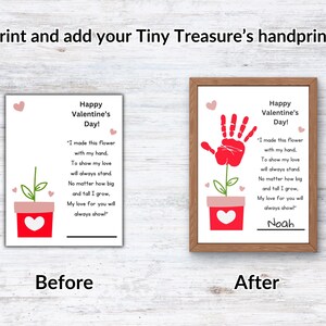 Valentine Handprint Craft for Kids, Flower Poem, DIY Keepsake, Fun ...