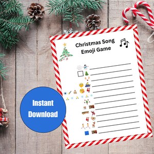 Christmas Song Emoji Pictionary Game | Family Christmas Game for Adults ...