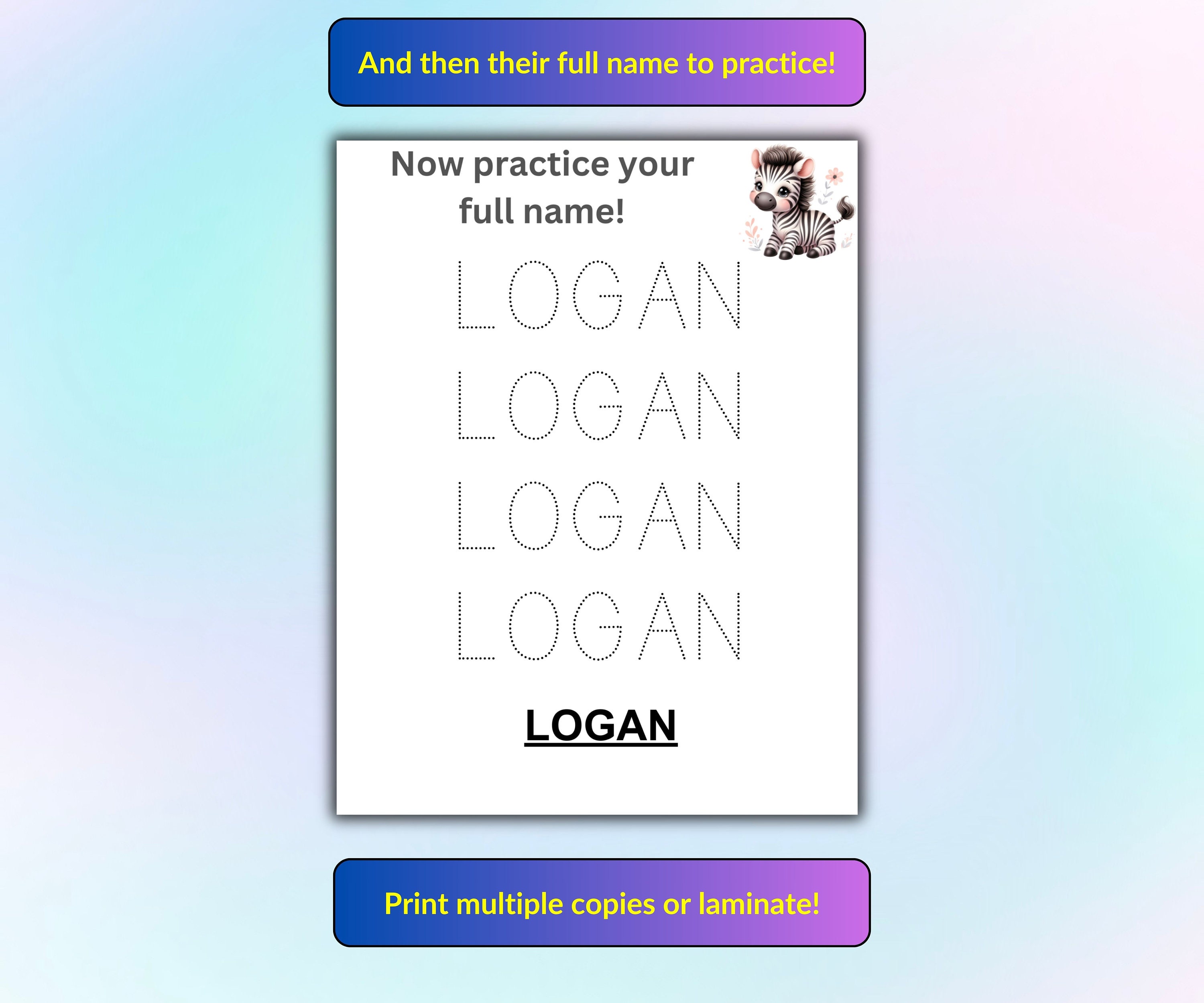 Custom Name Tracing Page, Personalized Name Tracing Sheet, Kindergarten ...