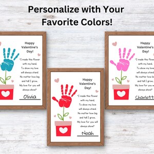 Valentine Handprint Craft for Kids, Flower Poem, DIY Keepsake, Fun ...