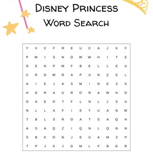 Cartoon Word Search Puzzles 9 Pages - Etsy