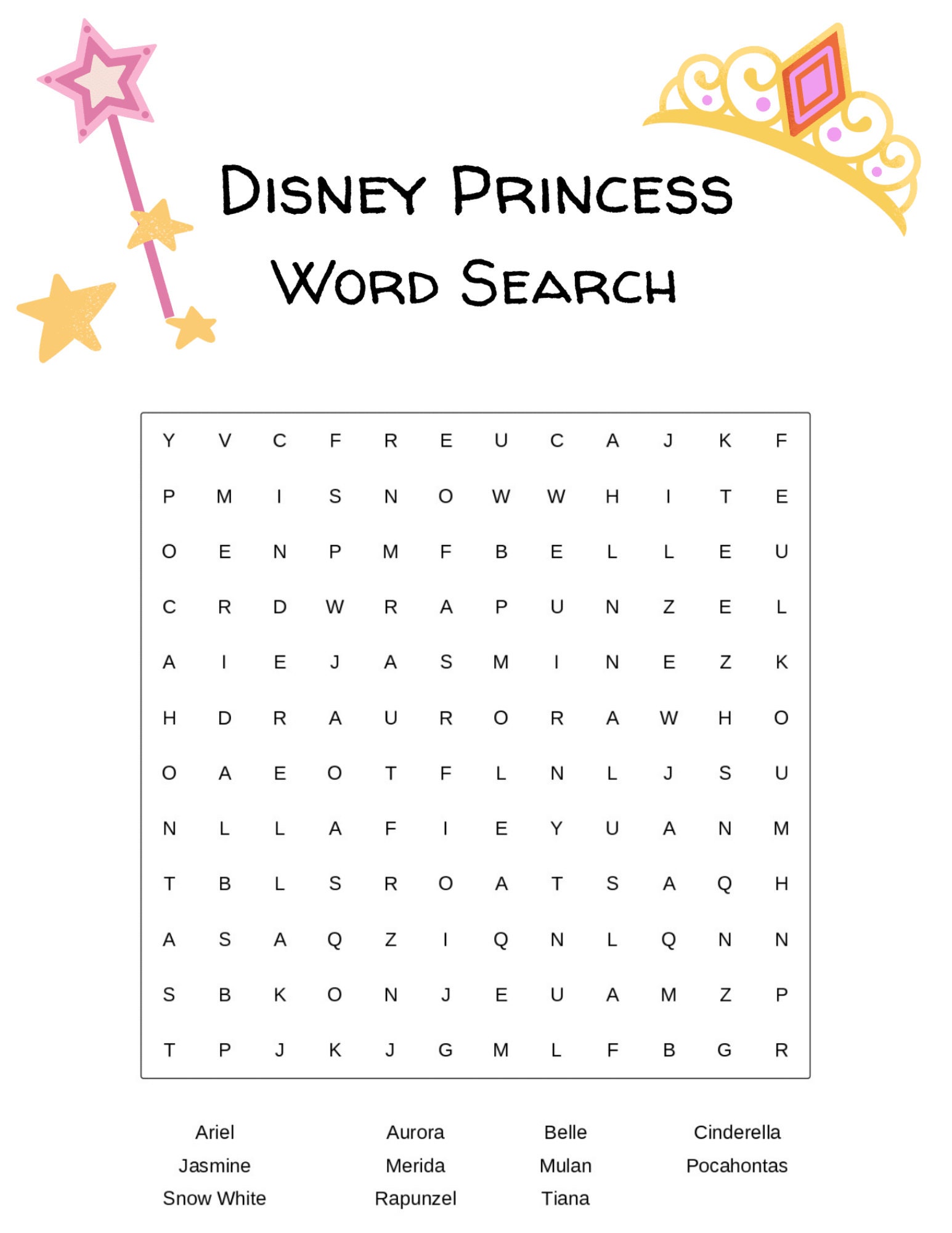 Cartoon Word Search Puzzles 9 Pages - Etsy