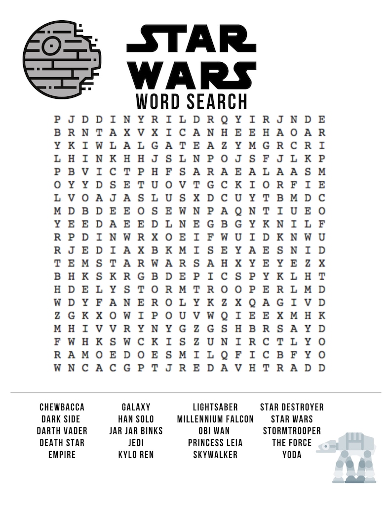 Cartoon Word Search Puzzles 9 Pages - Etsy
