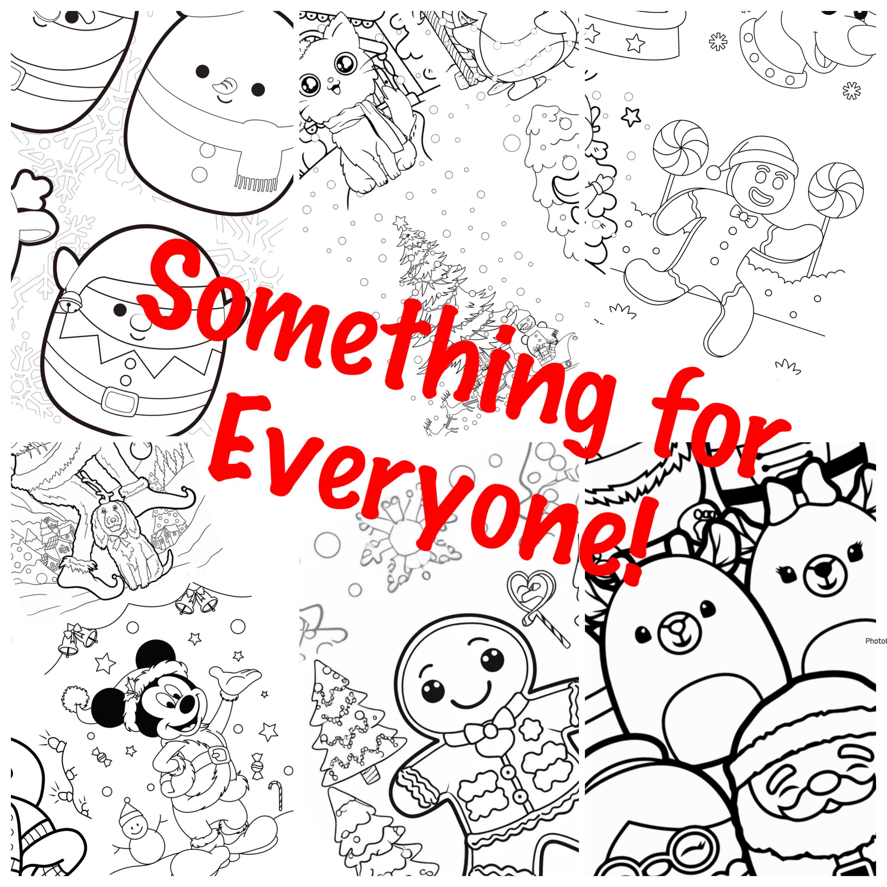 6 Christmas Printable Coloring Pages CANVA Access Required. Digital ...