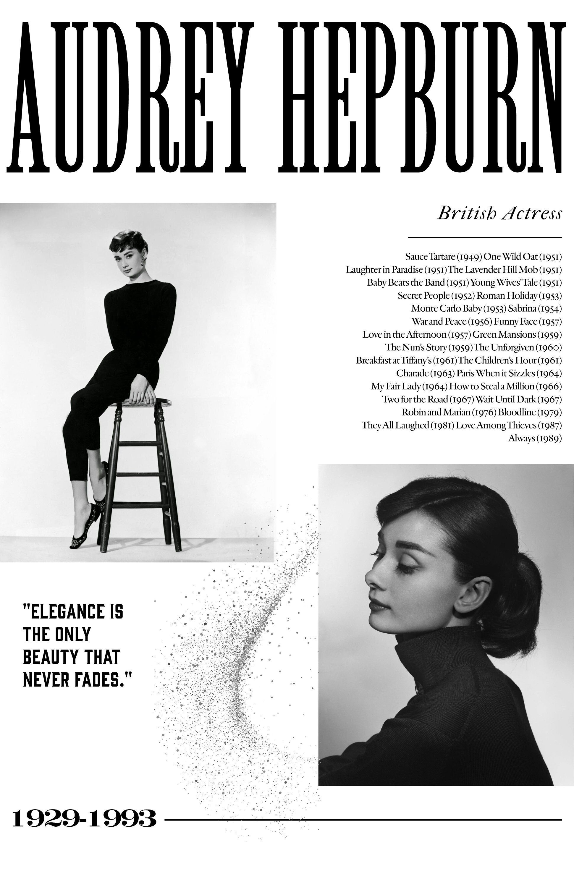 Audrey Hepburn Digital Download Poster - Etsy