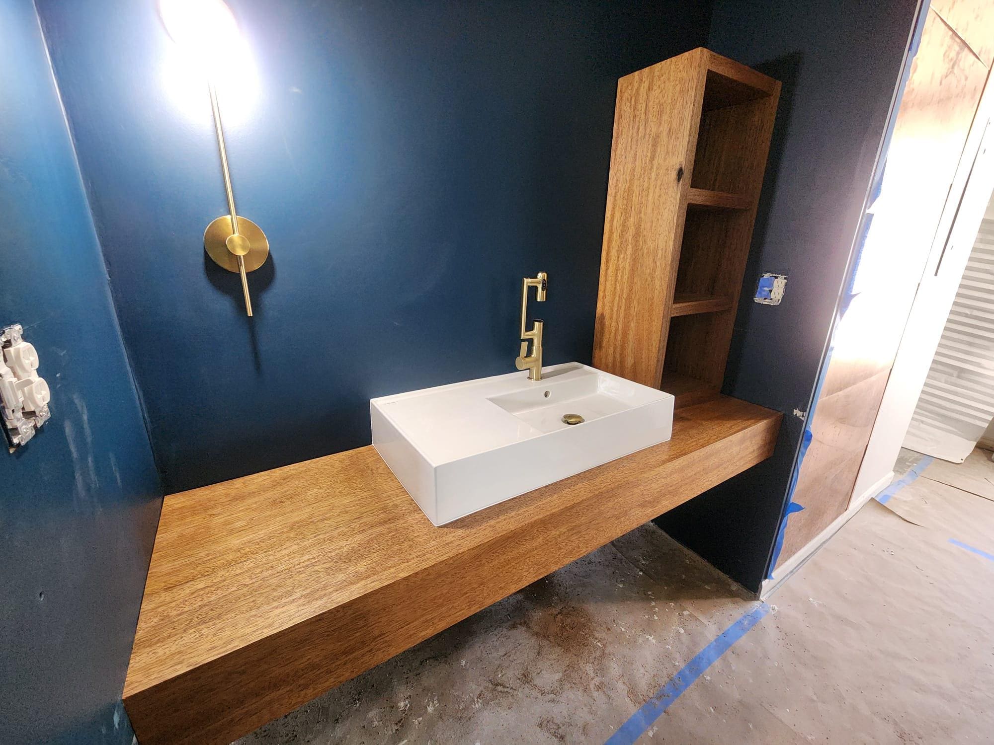Rustic Floating Bathroom Vanity - Drop Edge Vanity - Etsy