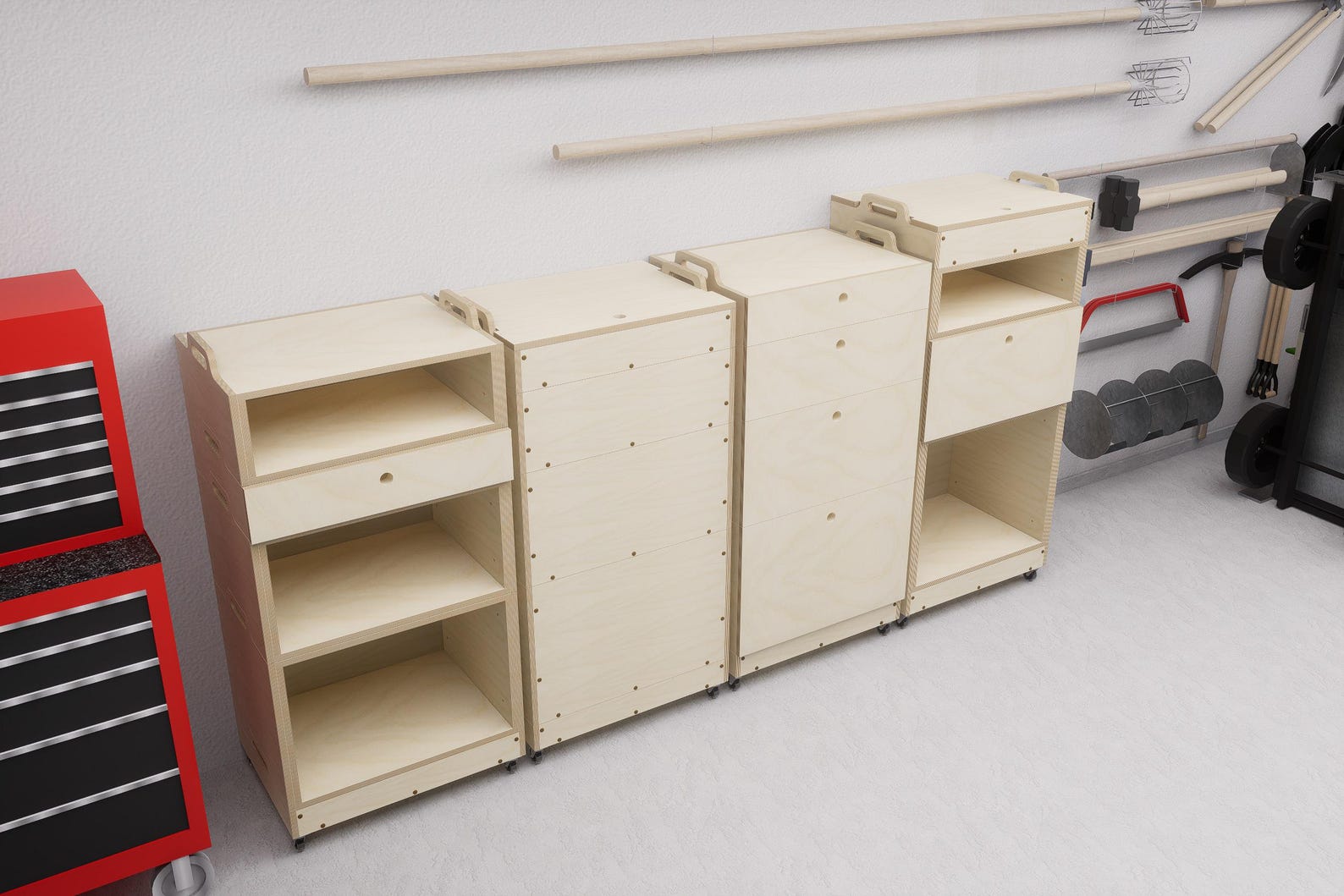 Heavy-duty Modular Plywood Storage System – Stackable & Customizable ...