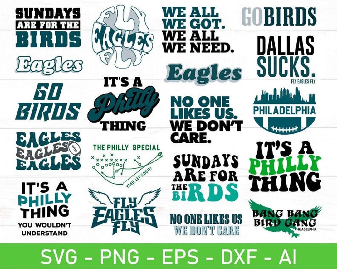 Eagles SVG Bundle, Fly Eagles Fly Svg, Go Birds Svg, Eagles Mascot Svg ...