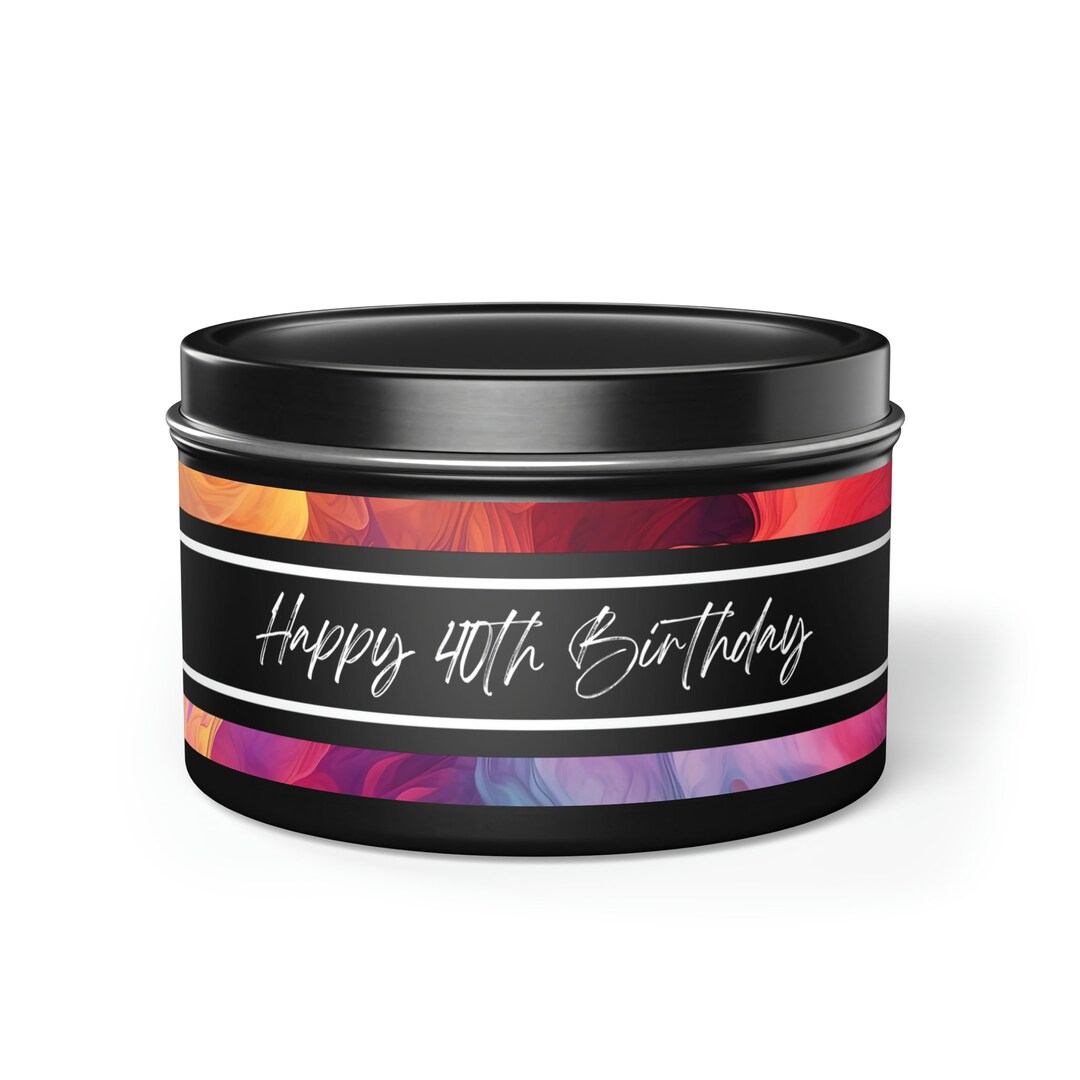 HAPPY 40th BIRTHDAY Candle, Milestone Candle, Turning 40, Soy Wax ...