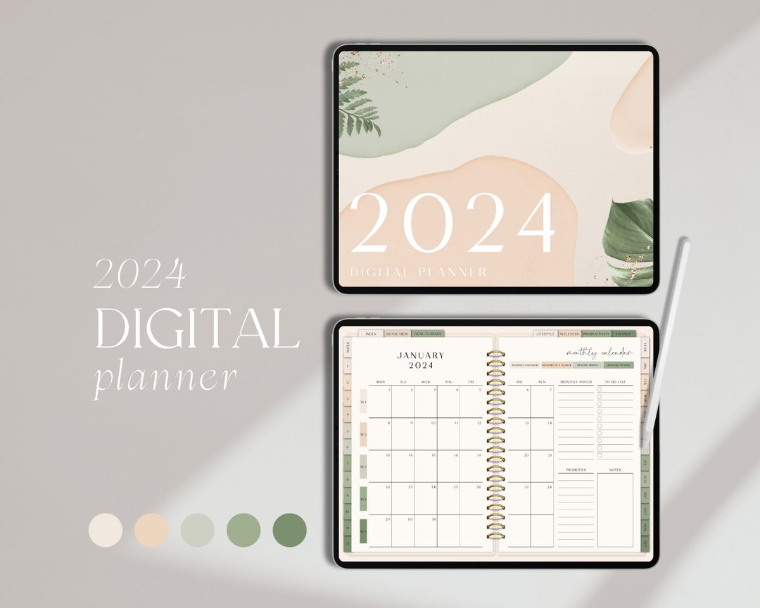 Digital Planner 2024 Goodnotes Planner iPad Calendar - Etsy Australia