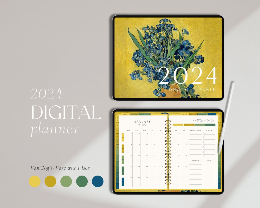 Digital Planner 2024 Goodnotes Planner iPad Calendar - Etsy