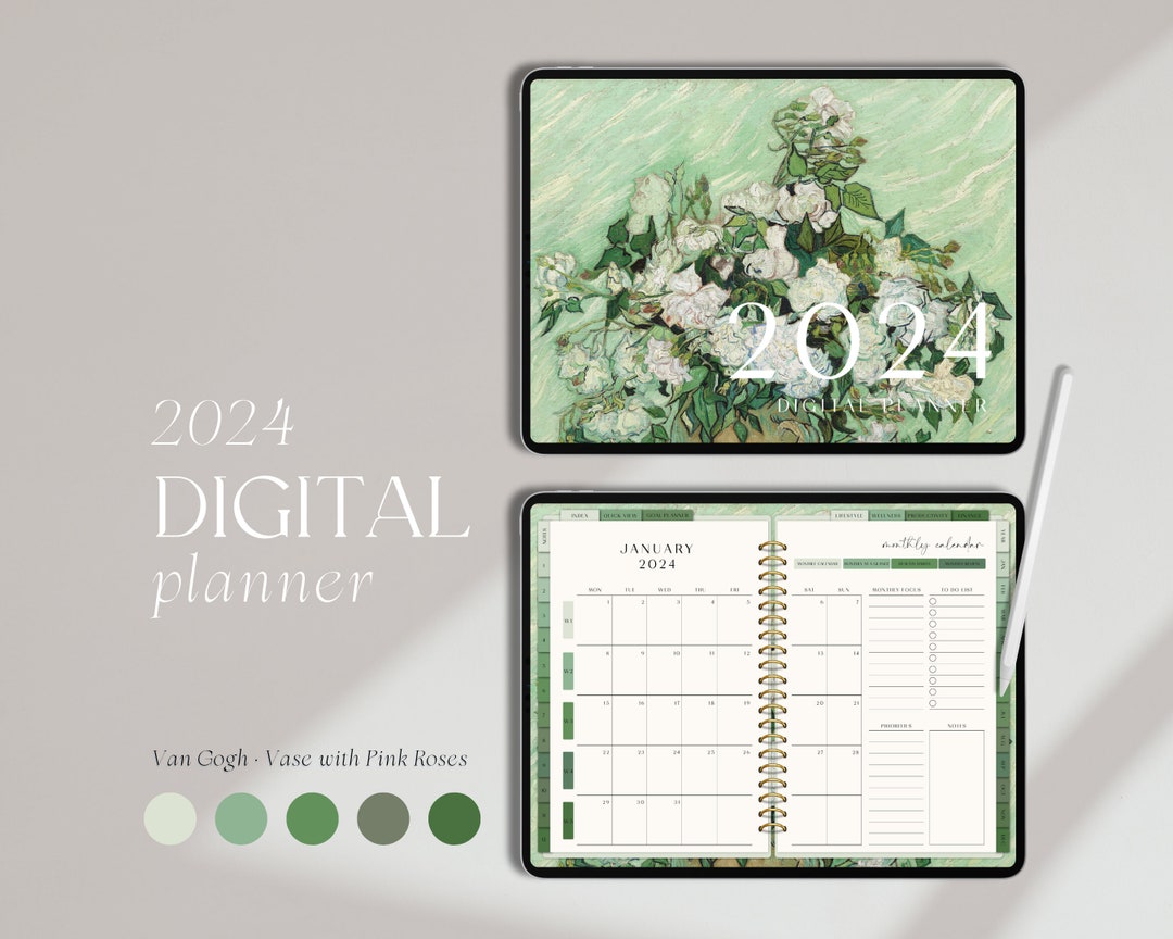 Digital Planner 2024 Goodnotes Planner iPad Calendar - Etsy