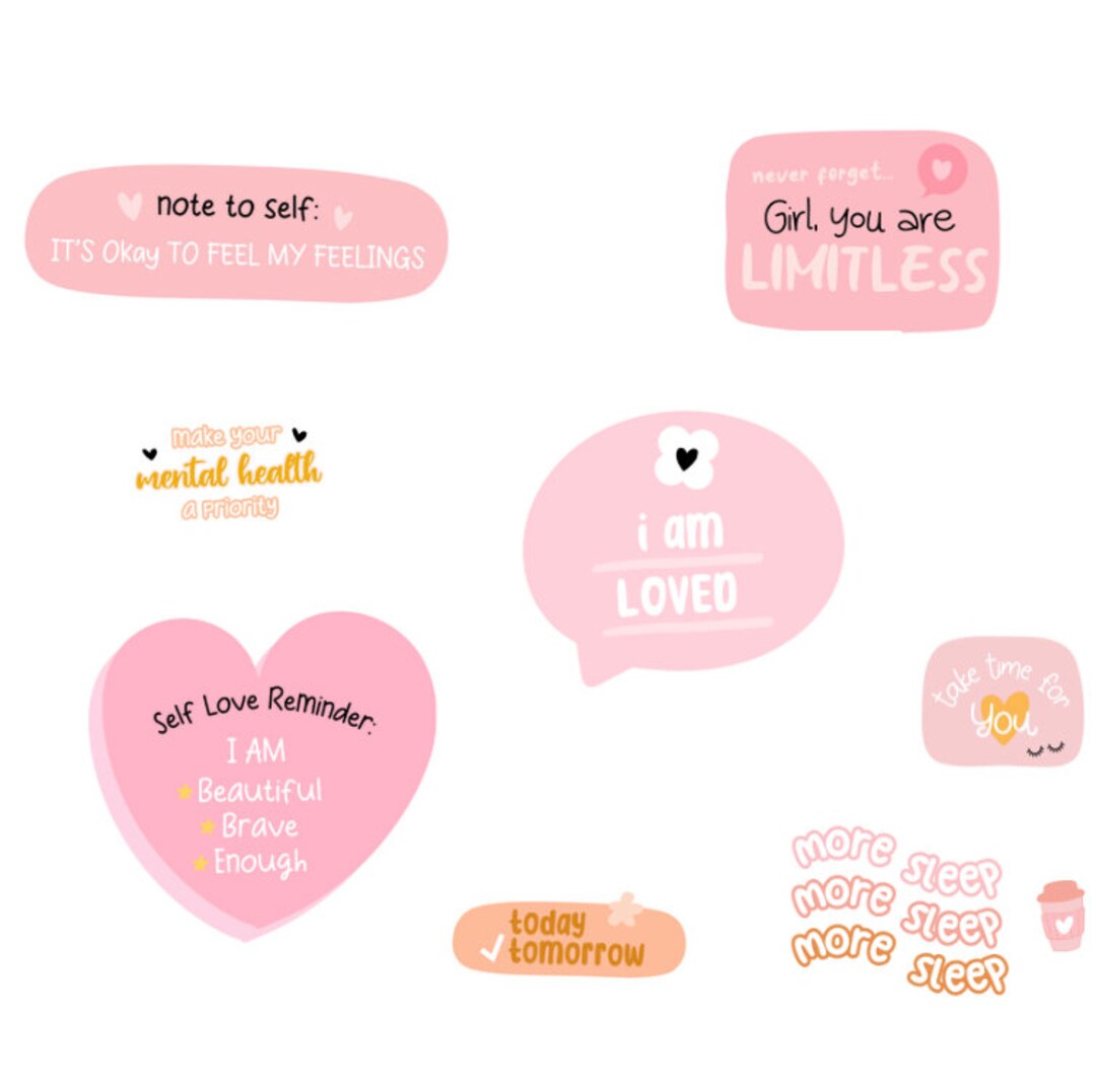 PDF Self Care Sticker Pack - Etsy