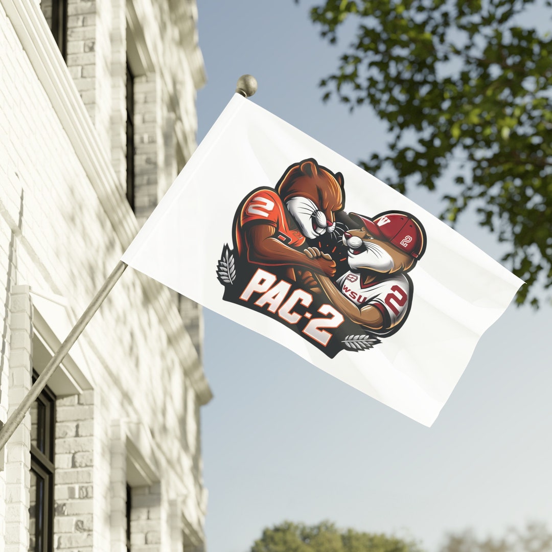White Pac-2 Unity Flag Oregon State Beavers & Washington State Cougars ...