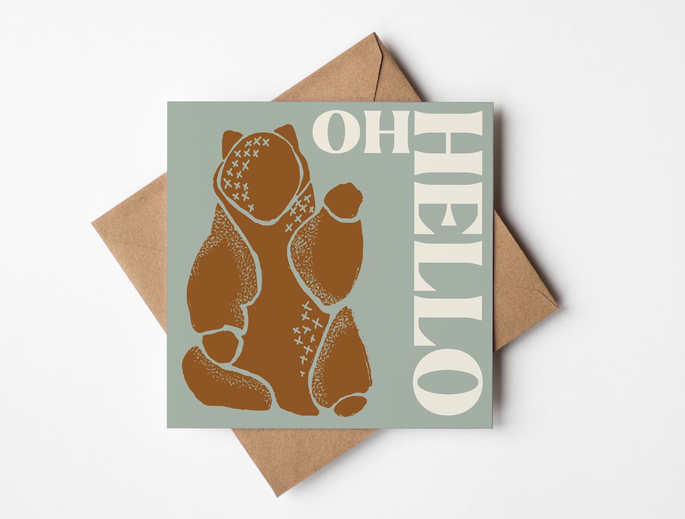 Boy Card, Just for Fun Greeting Card, Card With Bear, Any Occasion Card ...