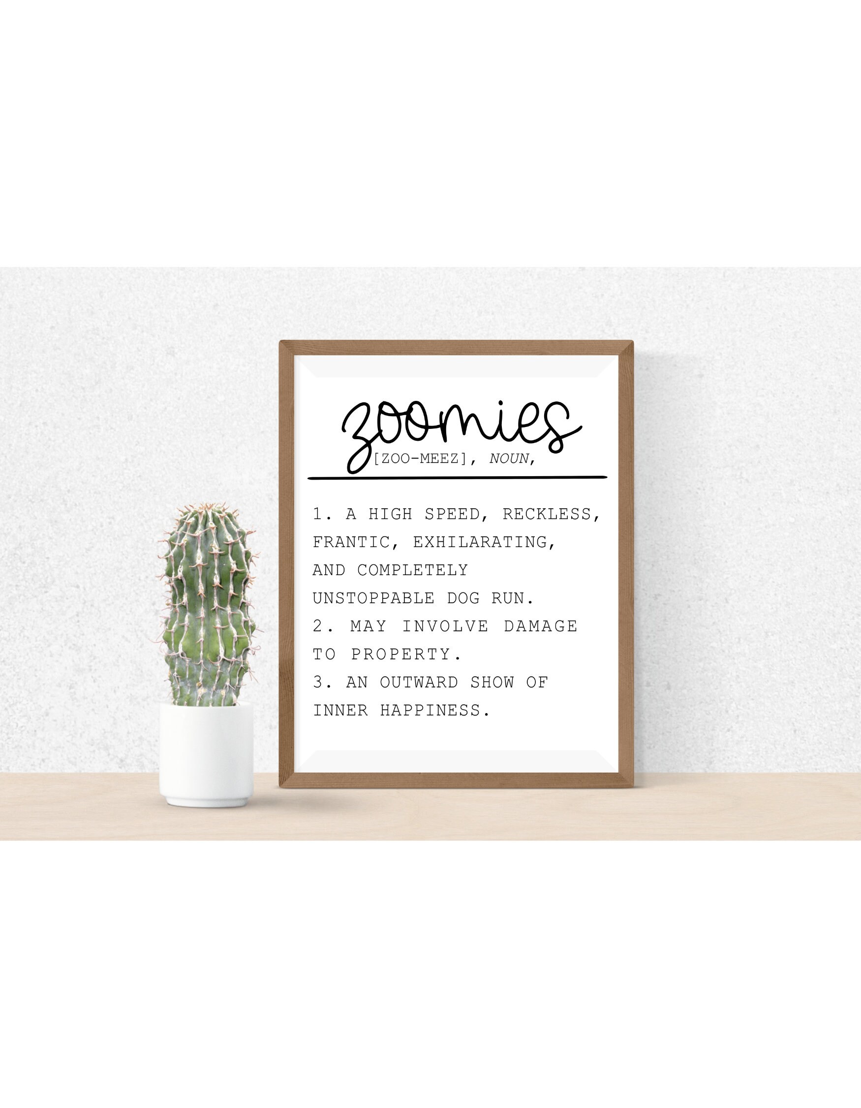 Zoomies Noun Funny Dog PNG PDF - Etsy