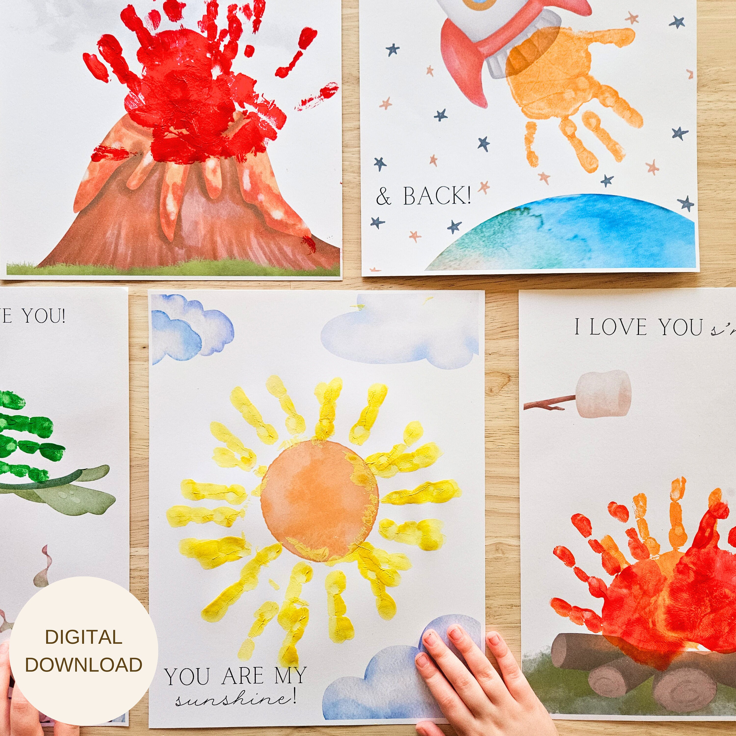 Handprint Craft Printable, Father's / Mother's Day Gift, Preschool ...