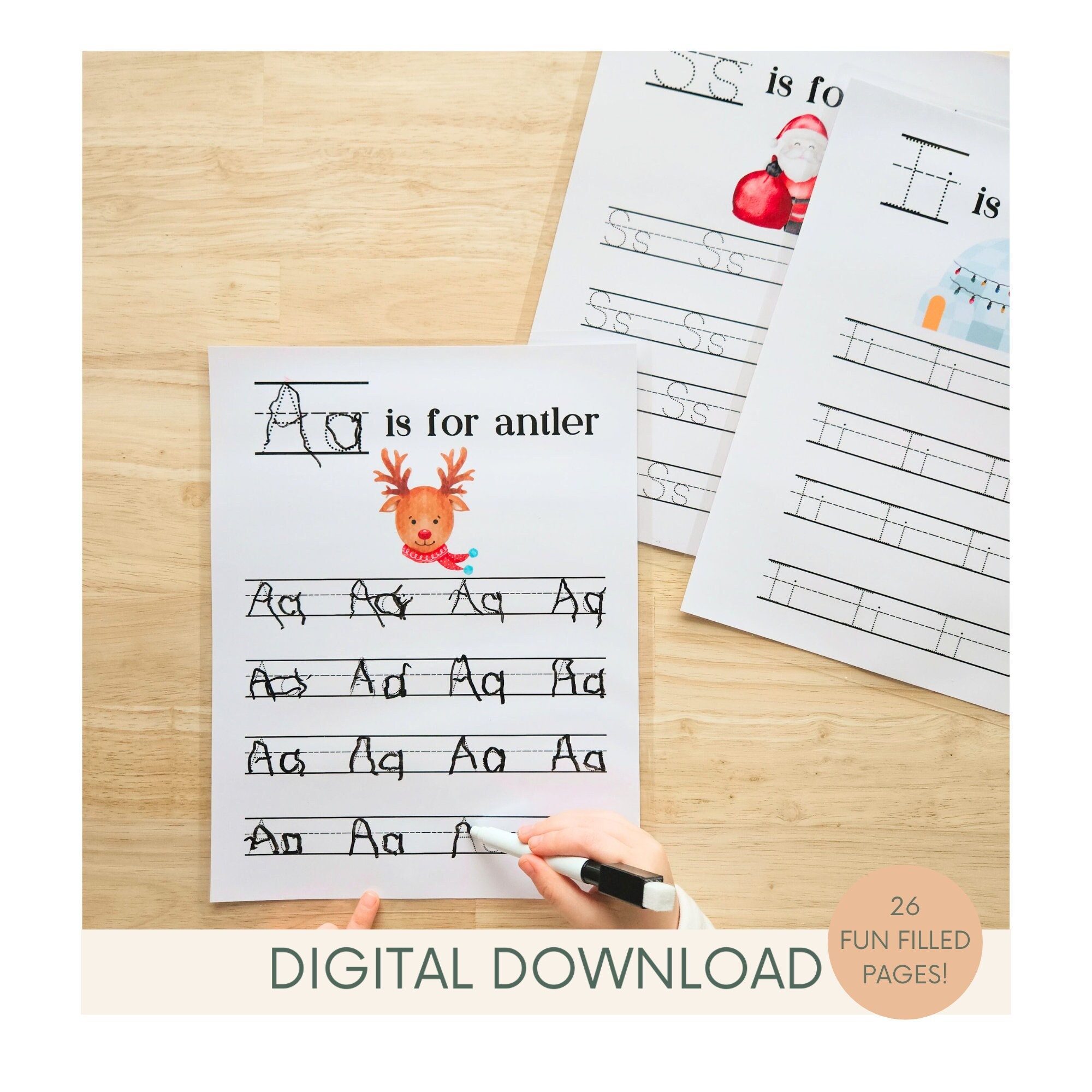 Christmas Alphabet Tracing, Homeschool Printables, Preschool Curriculum ...