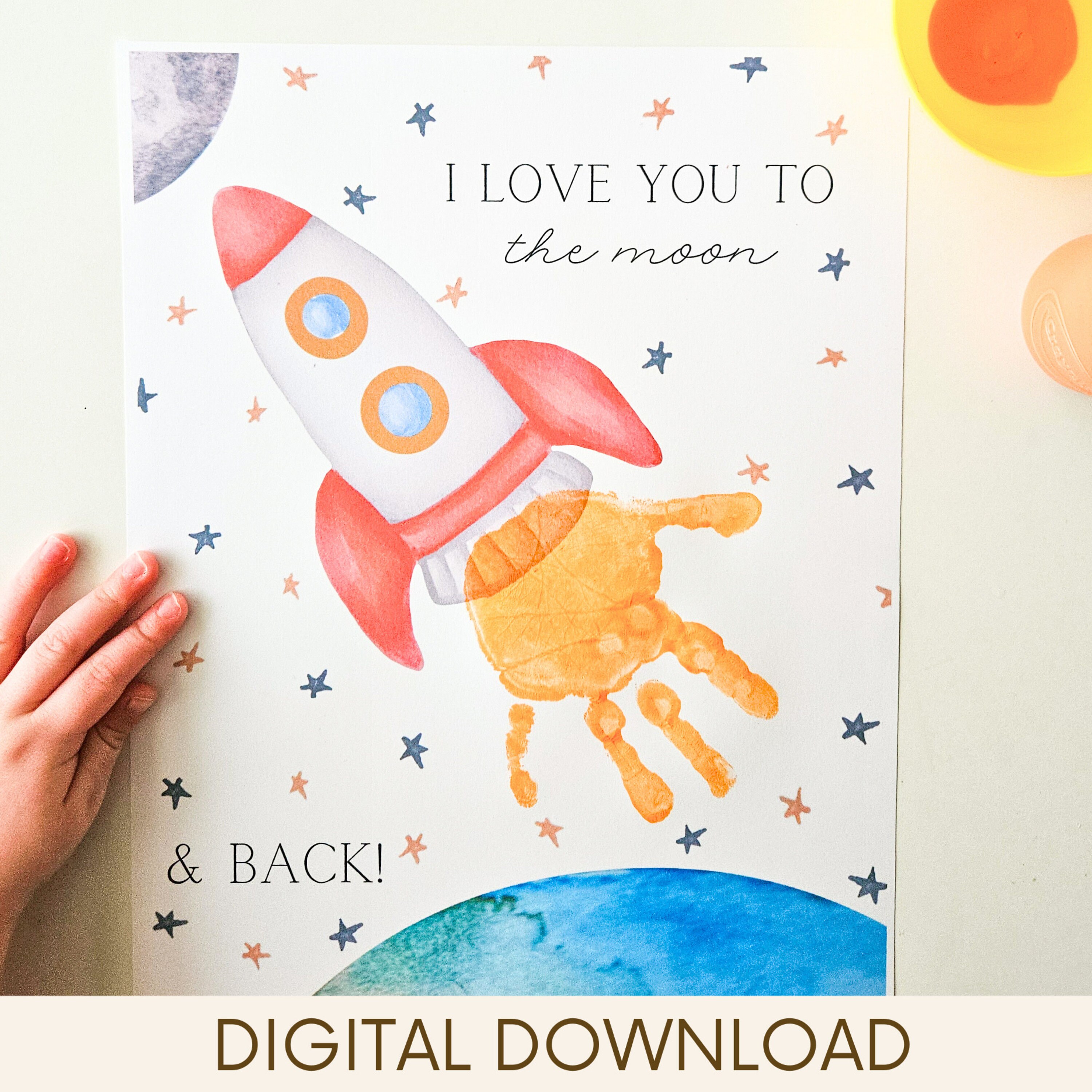 Handprint Craft Printable, Father's / Mother's Day Gift, Preschool ...