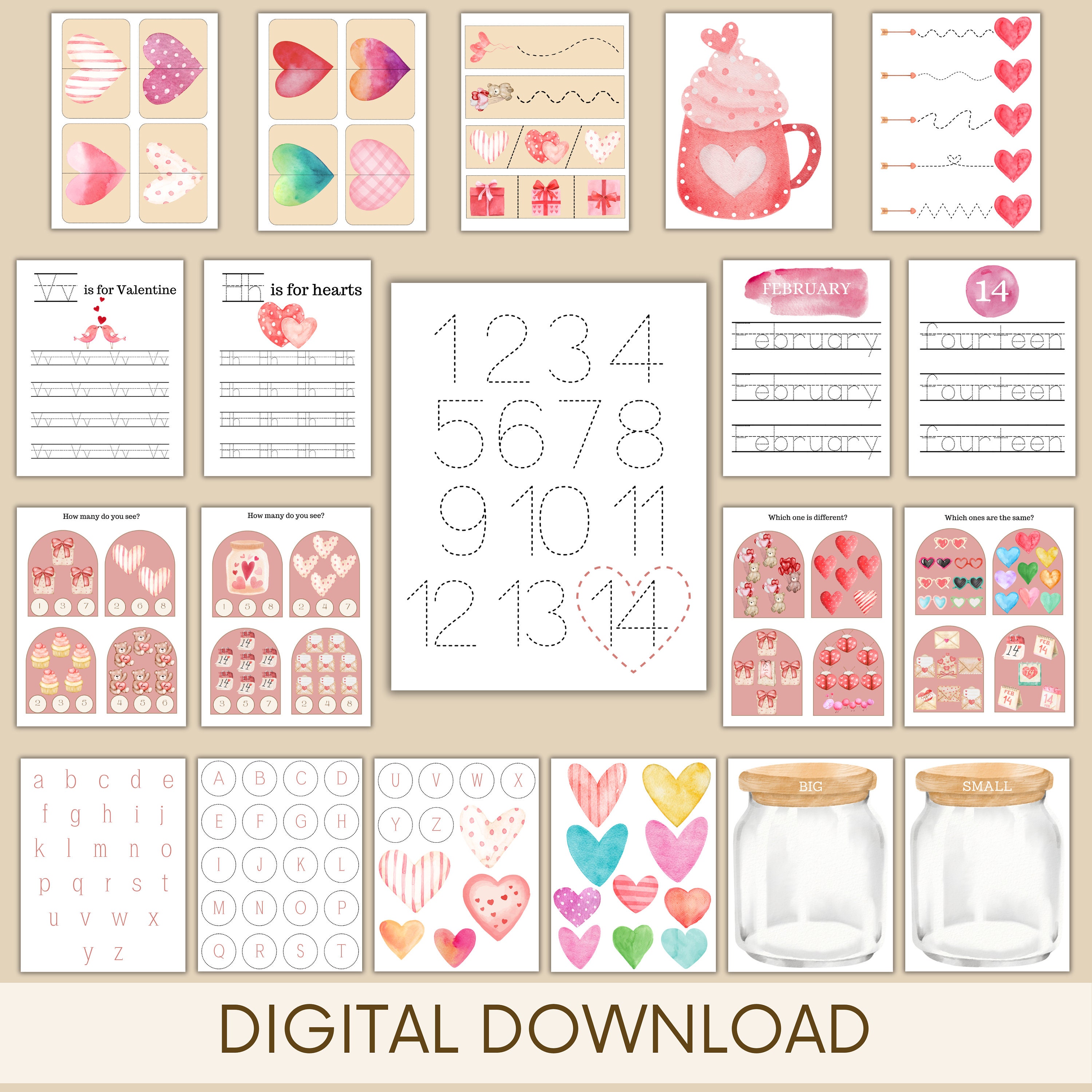 Valentine's Day Packet, Homeschool Printables, Preschool Curriculum ...
