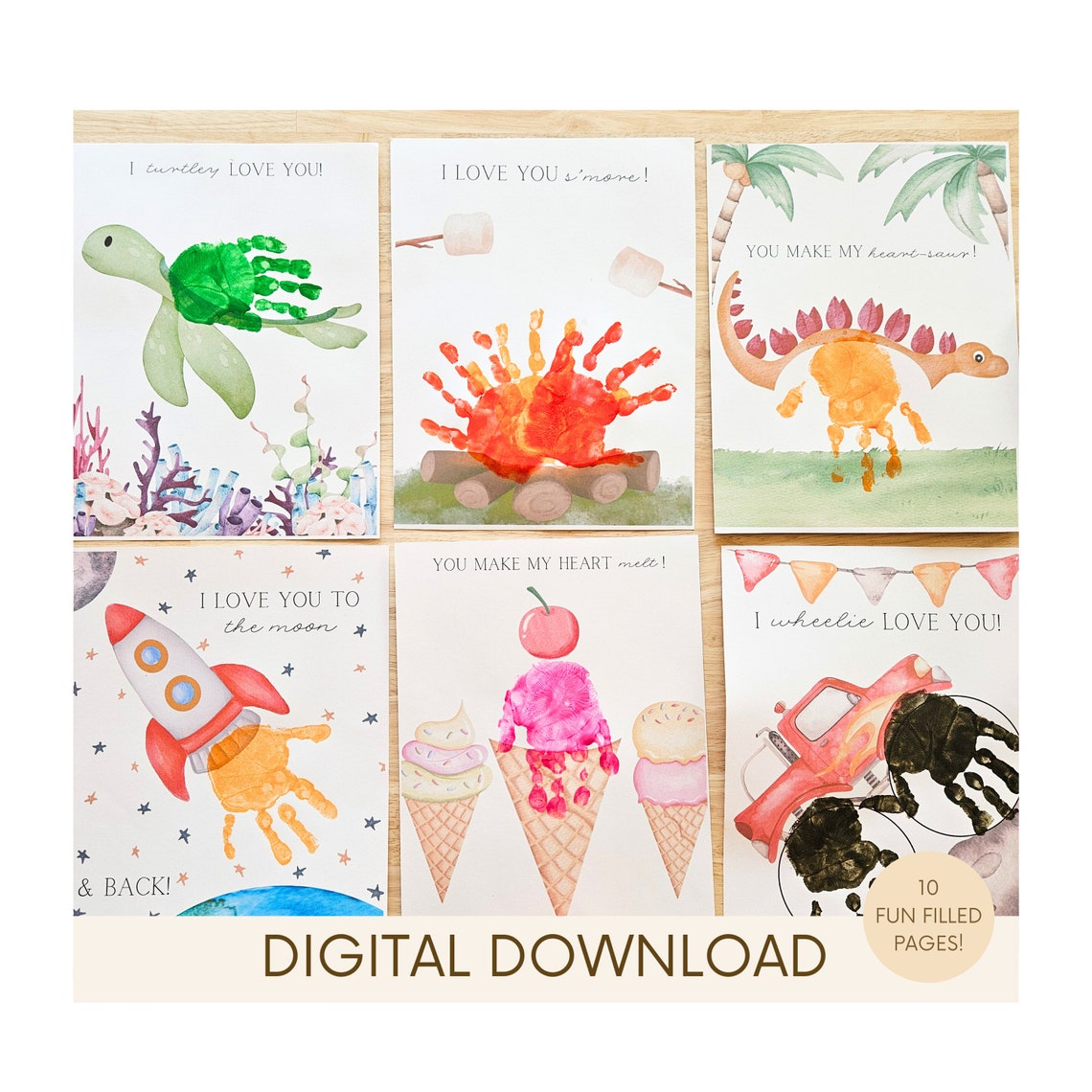 Handprint Craft Printable, Father's / Mother's Day Gift, Preschool ...