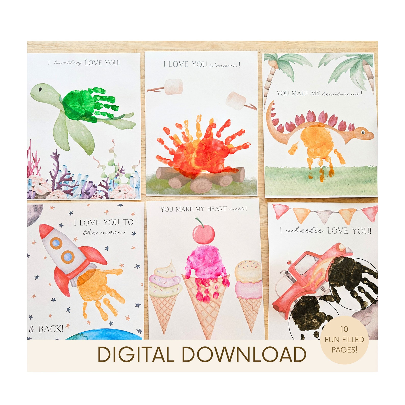 Handprint Craft Printable, Father's / Mother's Day Gift, Preschool ...