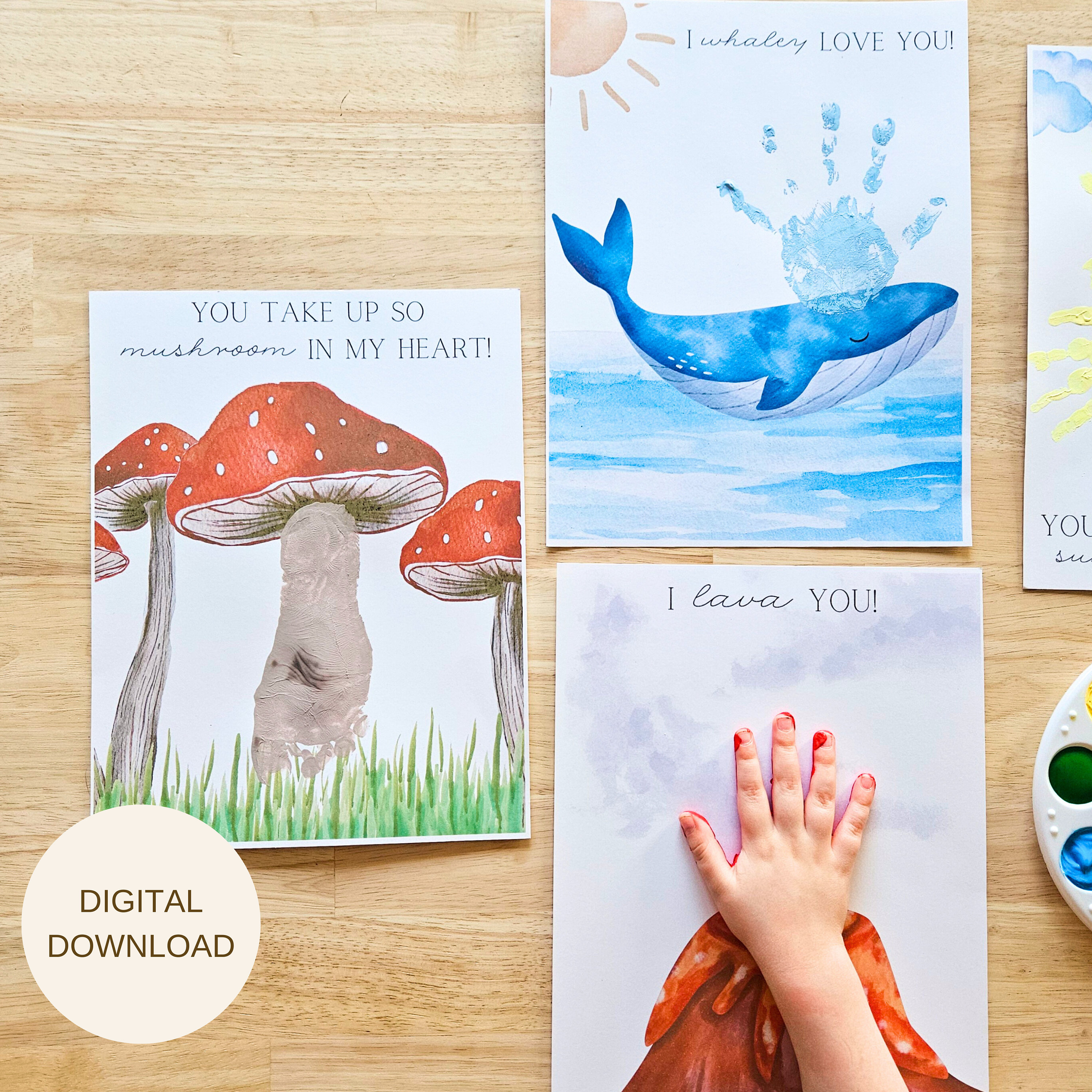 Handprint Craft Printable, Father's / Mother's Day Gift, Preschool ...