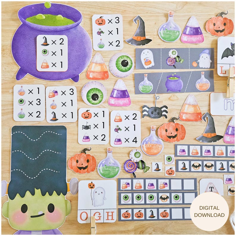 Halloween Packet, Homeschool Printables, Kindergarten Curriculum ...