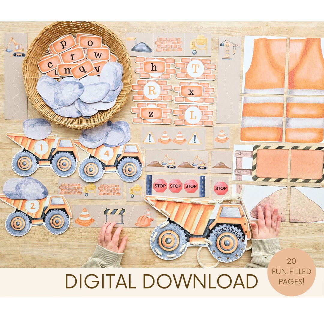 Construction Learning Packet, Homeschool Printables, Preschool ...