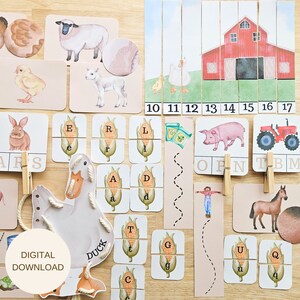 On the Farm Learning Packet, Homeschool Printables, Preschool ...