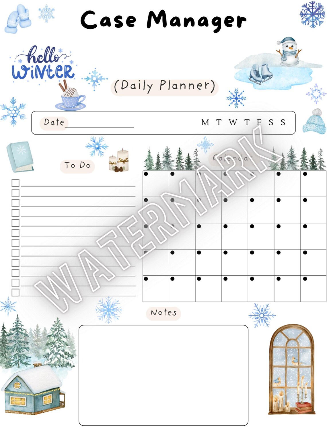 Case Manager Seasonal Daily Planner PDF- Printable Digital Download ...