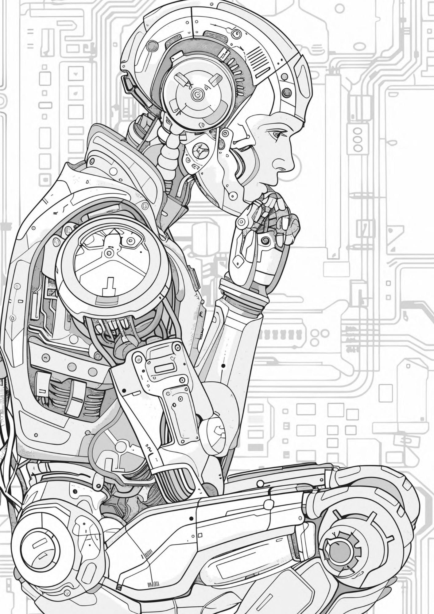25 Sci-fi Adult, Cyberpunk Coloring Pages,for Adults Instant Download ...