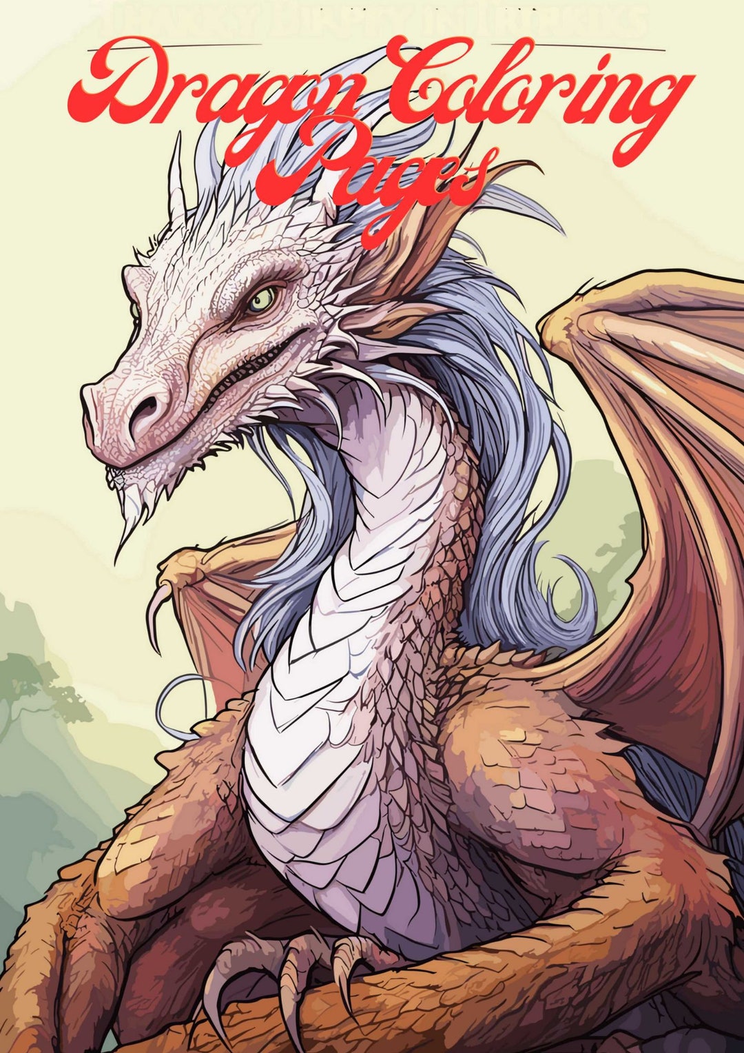 25 Dragon Coloring Book Collection, Mythical Creatures Coloring Pages ...