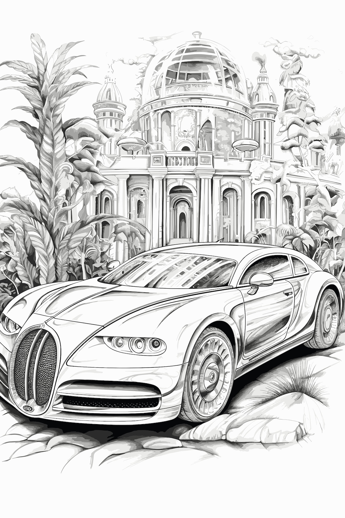 Car Coloring Pages for Kids, Coloring Book for Children, Vehicle ...