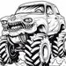 20 Monster Truck Coloring Pages Monster Truck Printables - Etsy