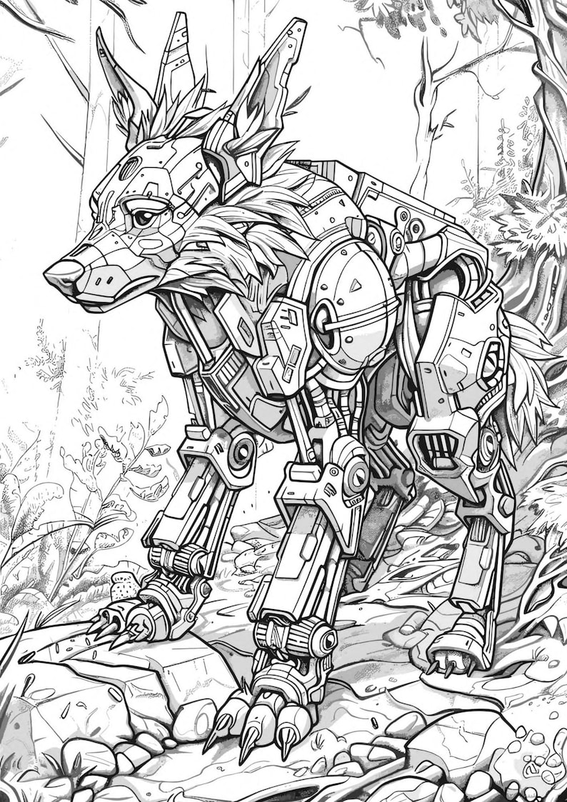 25 Sci-fi Adult, Cyberpunk Coloring Pages,for Adults Instant Download ...